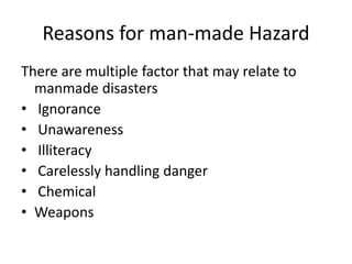 Man made hazards | PPTX