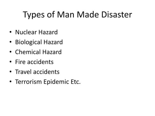 Man made hazards | PPTX