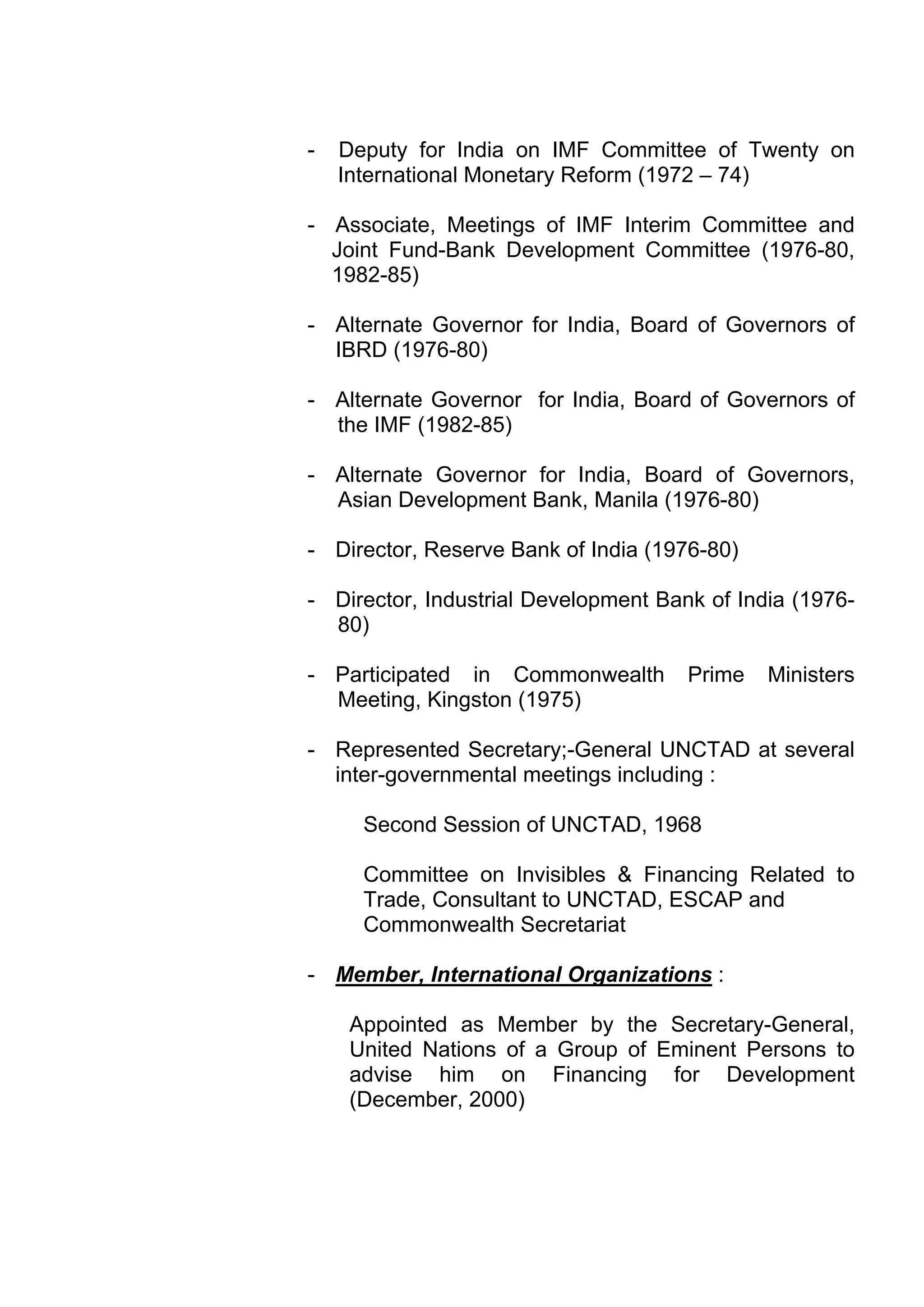 Manmohan Singh Resume | PDF