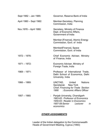 Manmohan Singh Resume | PDF