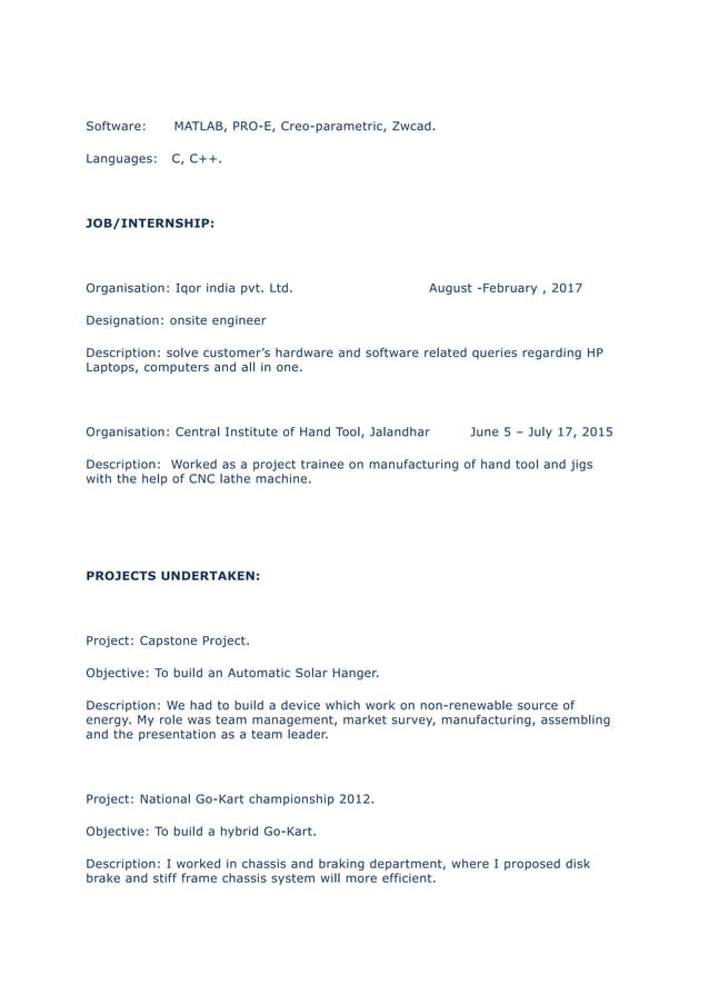Manmohan resume | DOC | Technology & Computing