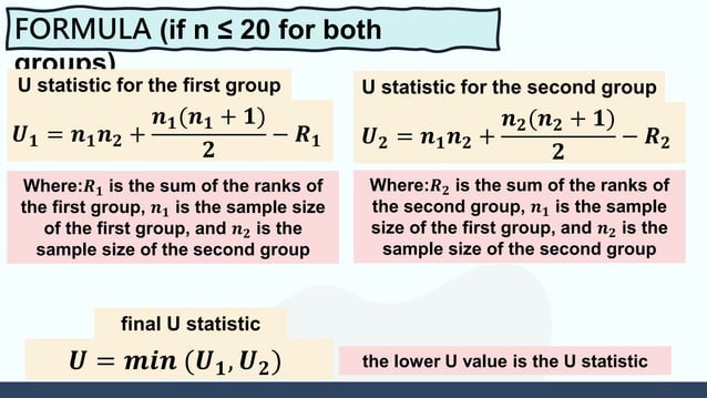 Mann-Whitney U Test (Nonparametric Test).pptx | Standardized Testing ...