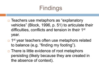 Teachers' Use of Metaphors | PPT