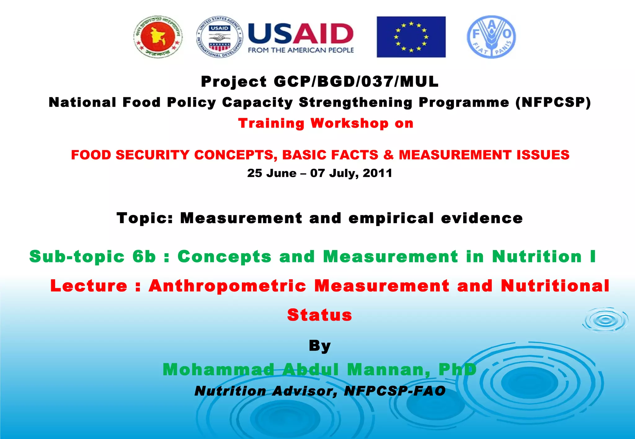 Mannan 6b anthropometricand nutritional status indicators | PPT