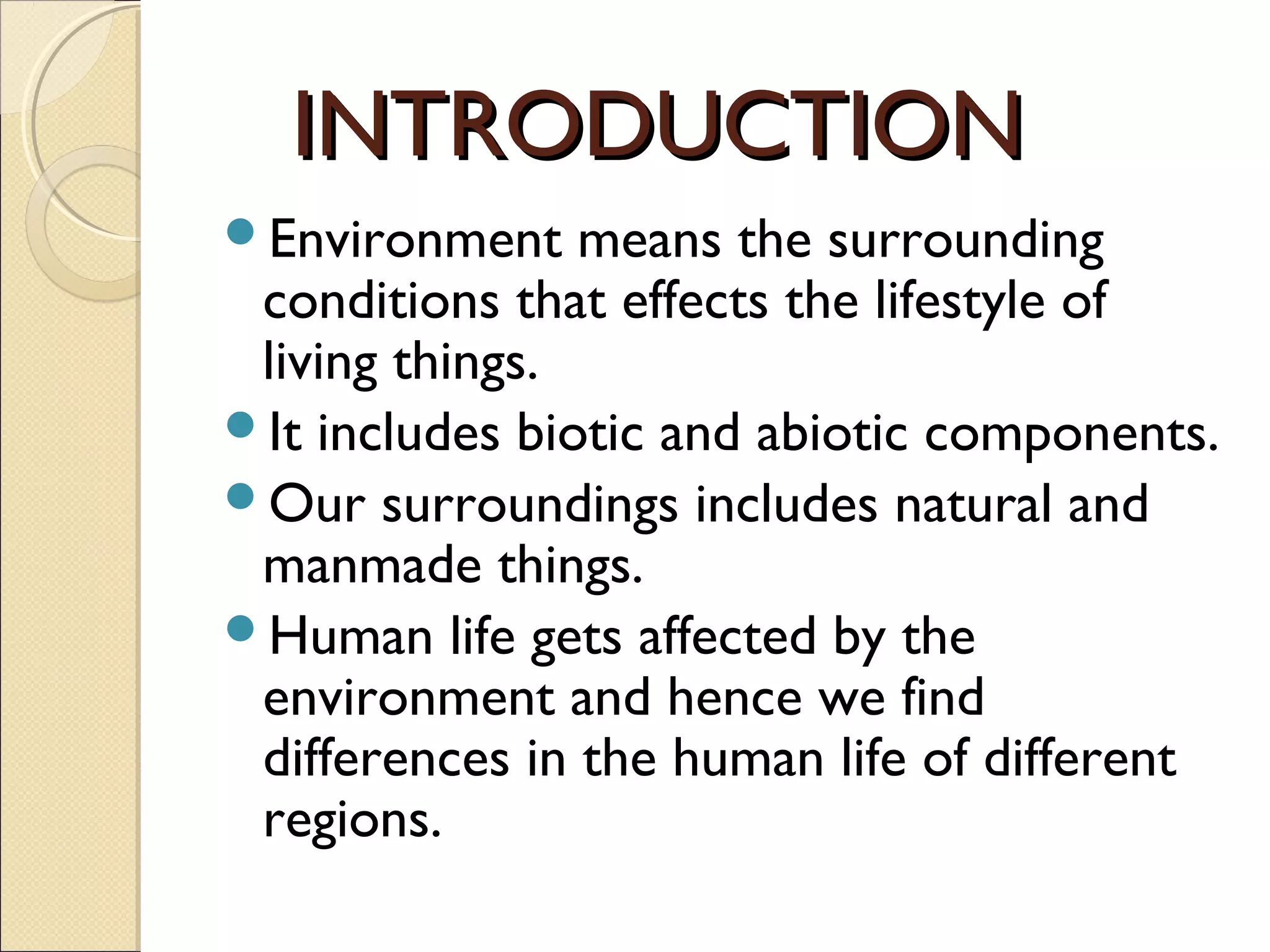 Man & natural environment | PPT