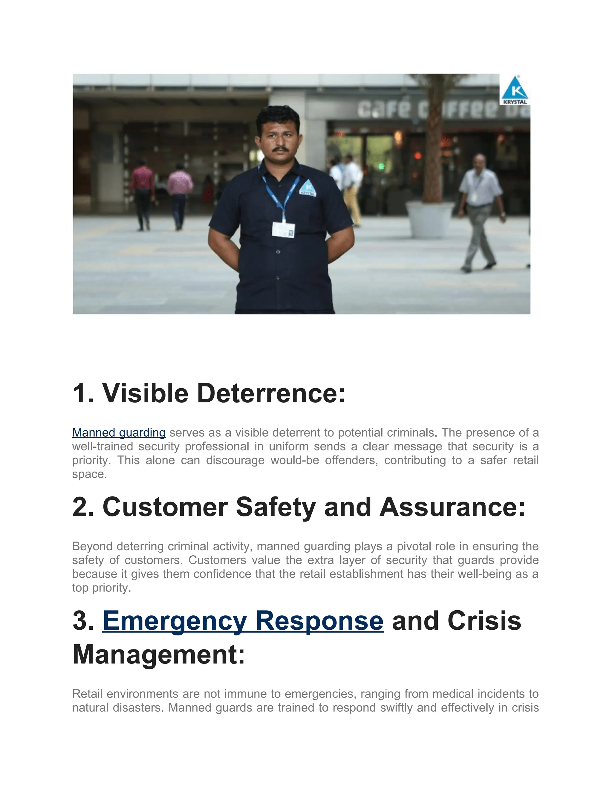 The Vital Role of Manned Guarding in Retail Security | PDF