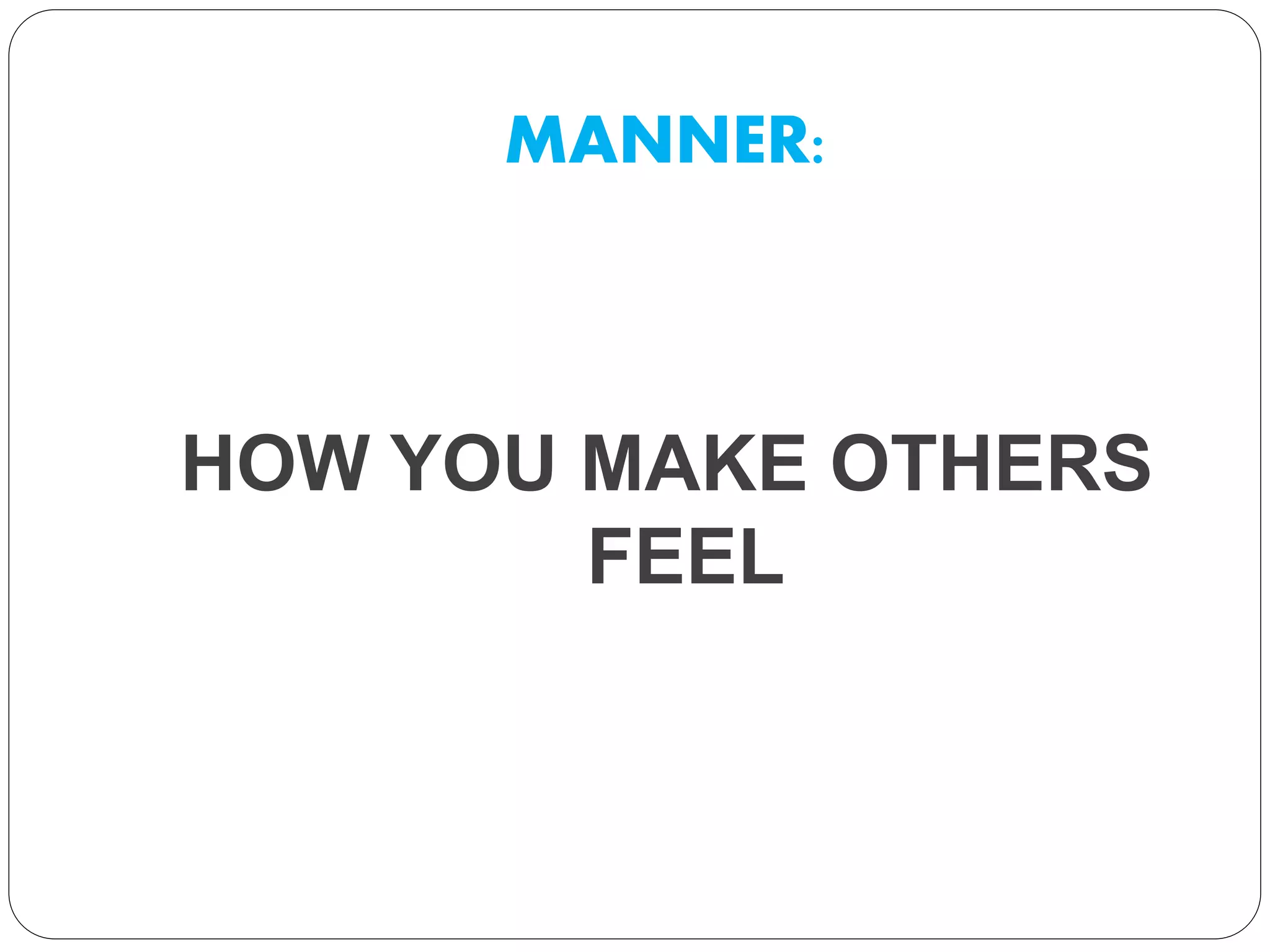 Manner Etiquette | PPTX