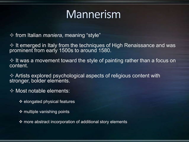 Mannerism: Art amid the Catholic Reformation | PPTX