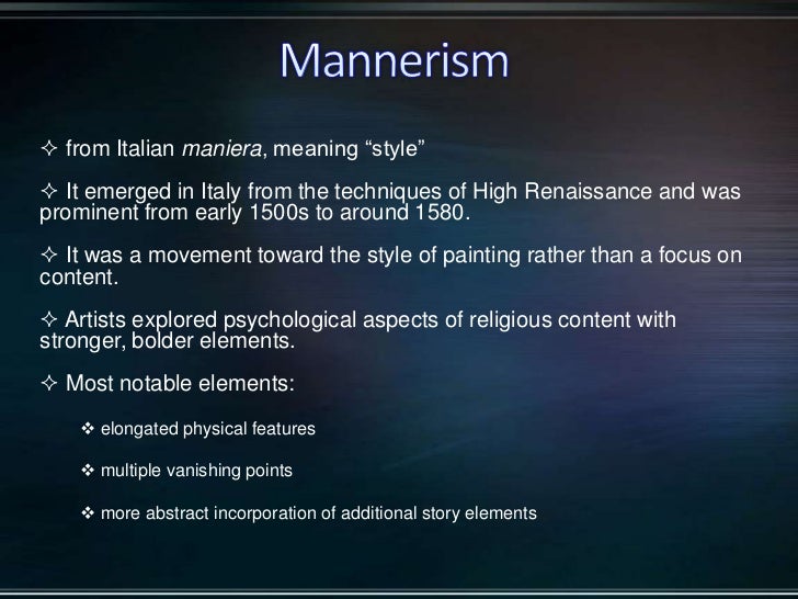 Mannerism: Art amid the Catholic Reformation