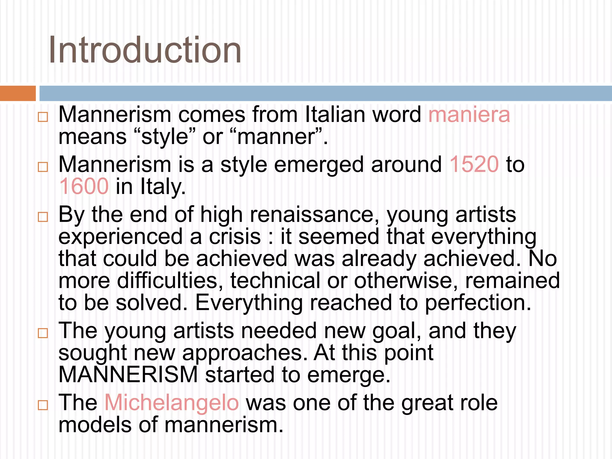 Mannerism | PPTX