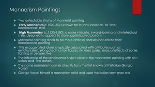 Mannerism brief | PPTX