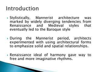 Mannerism architecture | PPTX