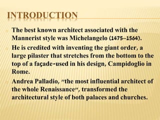 Mannerism Architecture | PPTX