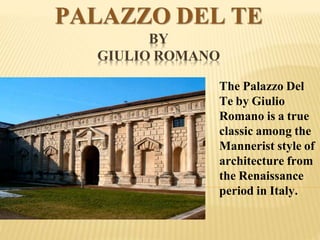 Mannerism Architecture | PPTX