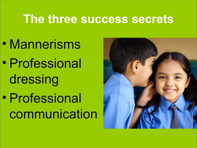 Mannerisms In Professional World | PPT