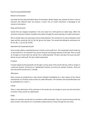 Manner of articulation | DOC