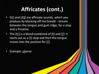 Phonetics - Manner of Articulation | PPTX | Ear, Nose and Throat ...