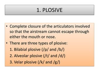Manner of articulation | PPTX