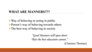 Manners | PPTX