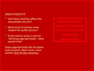 Manners and Etiquette-1 Powerpoint presentation | PPTX