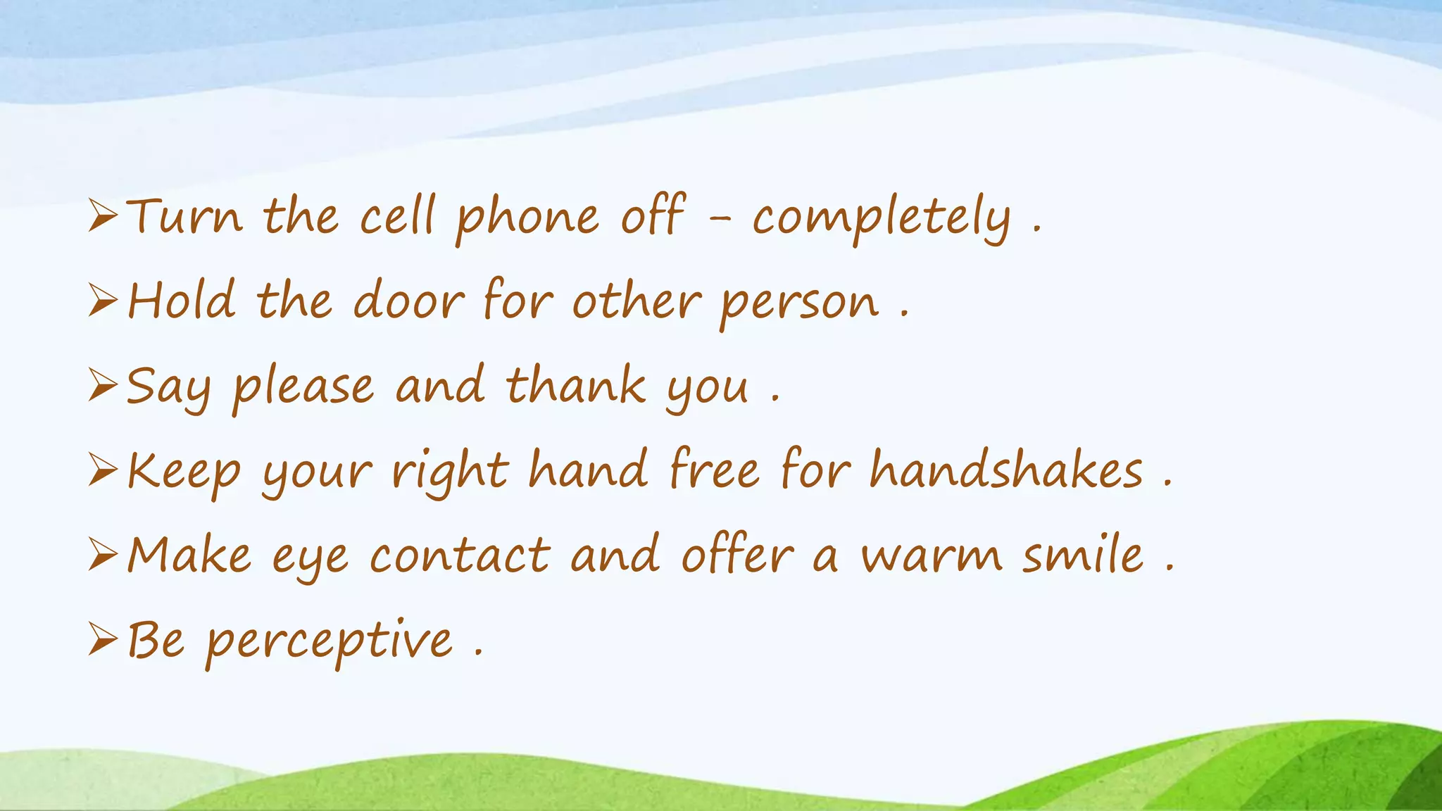 Manners and etiquettes | PPTX