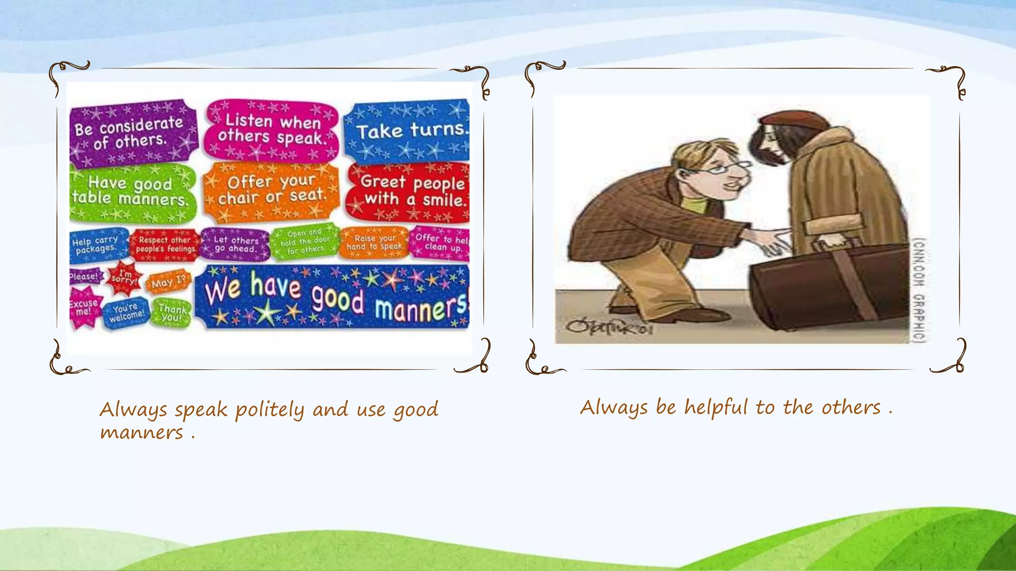 Manners and etiquettes | PPTX