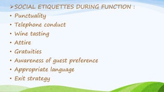 Manners and etiquettes | PPTX