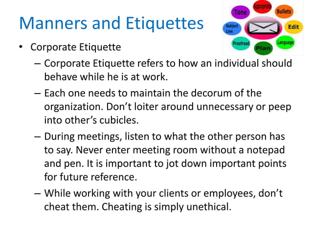 Manners etiquettes | PPT | Free Download