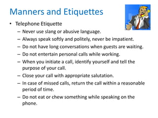 Manners etiquettes | PPTX