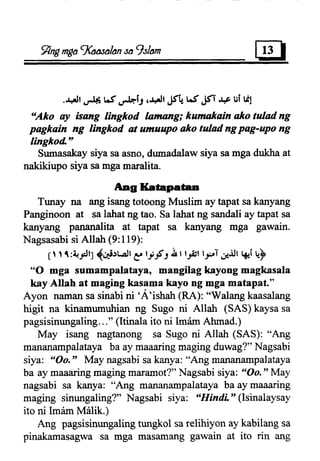 Manners in islam tagalo | PDF