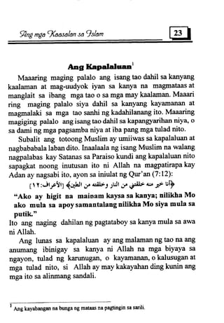 Manners in islam tagalo | PDF