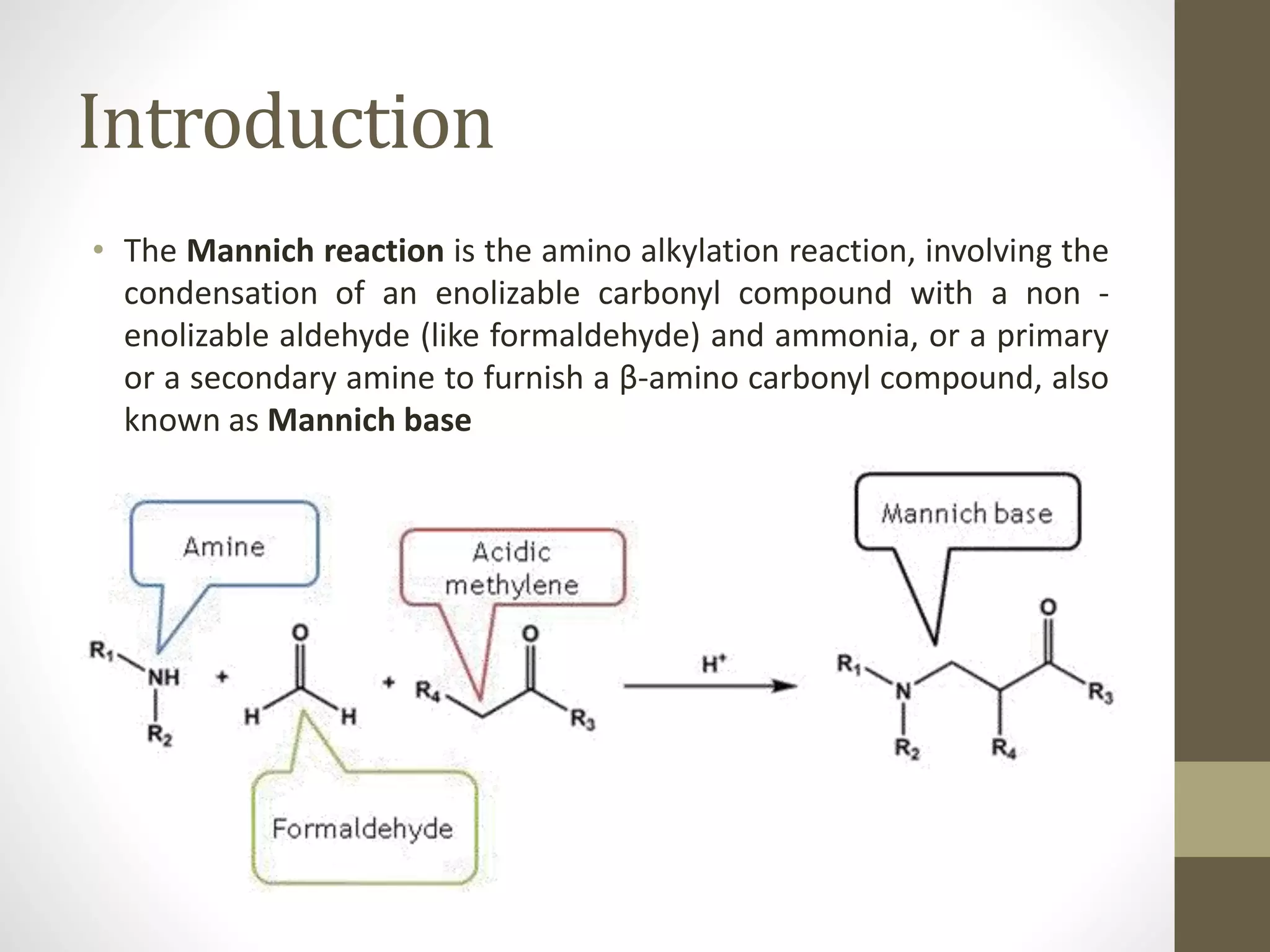 Mannich reaction | PPTX
