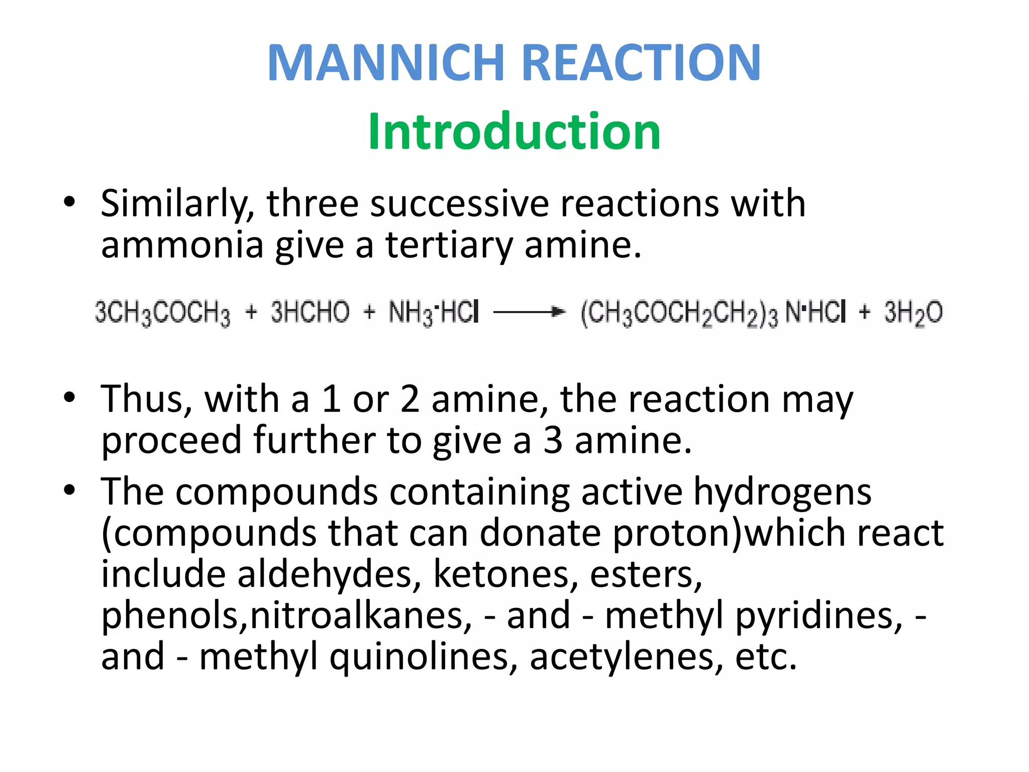 Mannich reaction | PPTX
