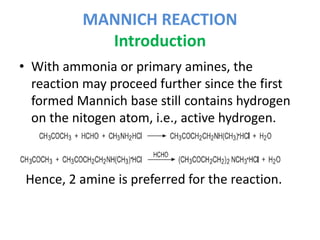 Mannich reaction | PPTX