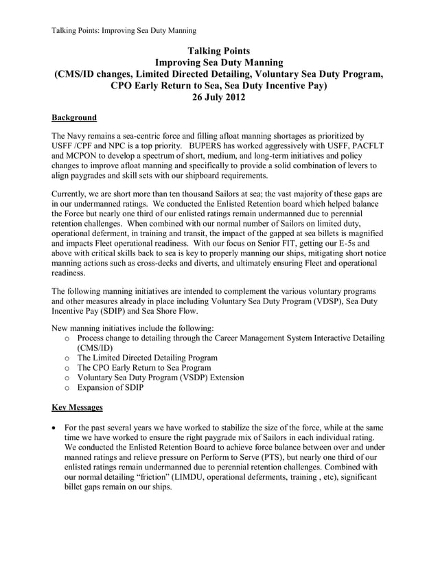 Manning at sea sdip vsdp_files | PDF