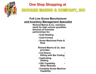 Manno Company Sales Presentation Modified | PPT