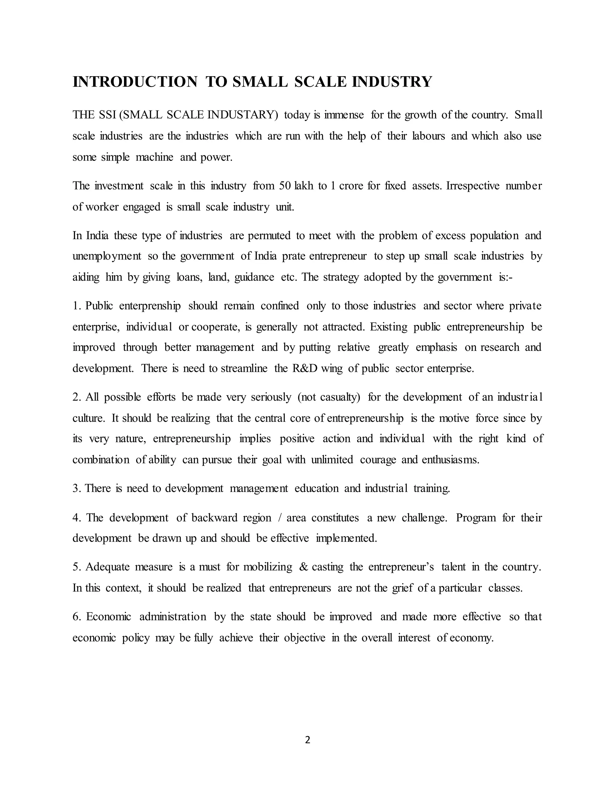 Small scale industries seminar report | PDF