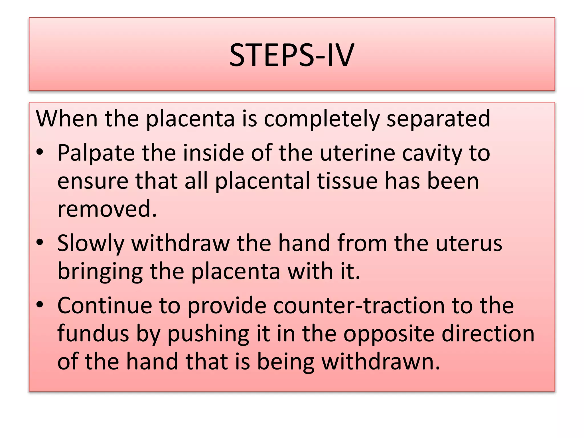Mannual removal of placenta | PPTX