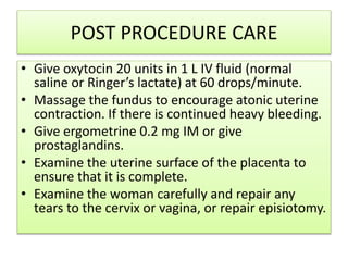 Mannual removal of placenta | PPTX