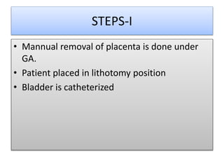 Mannual removal of placenta | PPTX