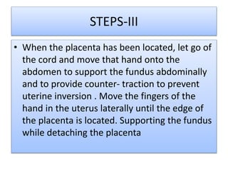 Mannual removal of placenta | PPTX