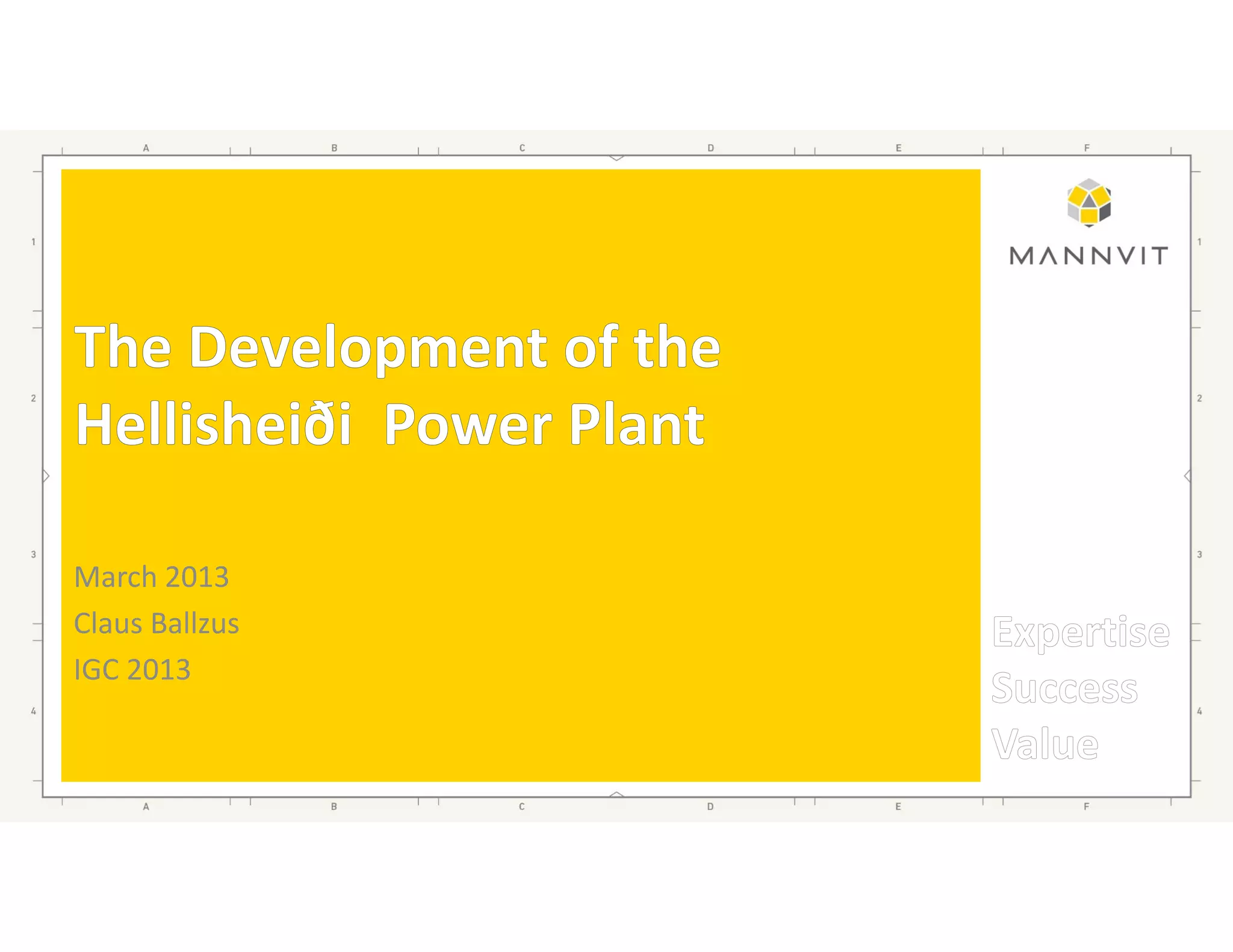 The Development of the Hellisheidi Power Plant | PPT