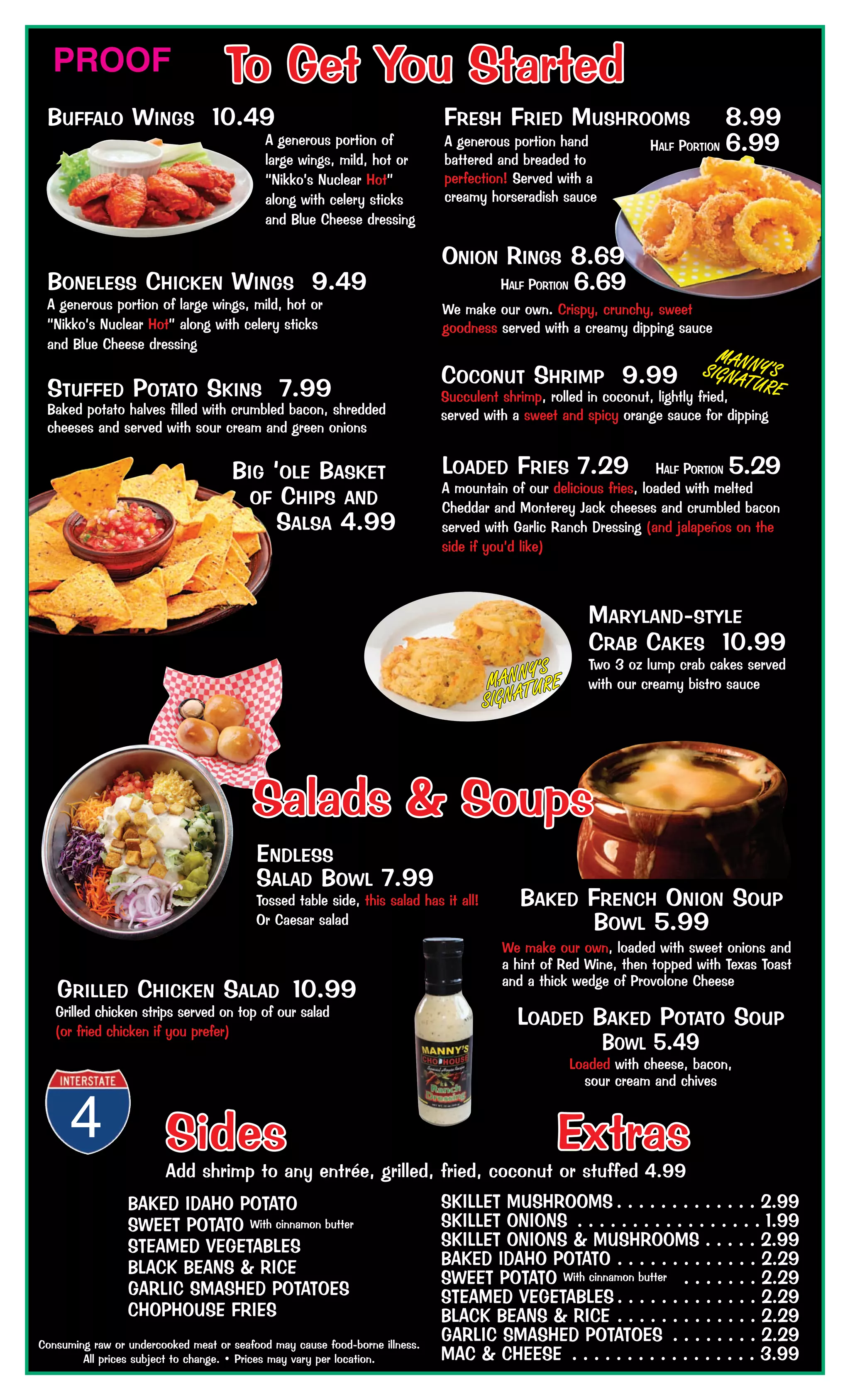 Mannys menu Orlando | PDF