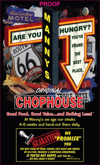 Mannys menu Orlando | PDF | Barbecues and Grilling | Food & Drink