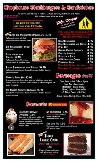 Mannys menu Orlando | PDF | Barbecues and Grilling | Food & Drink