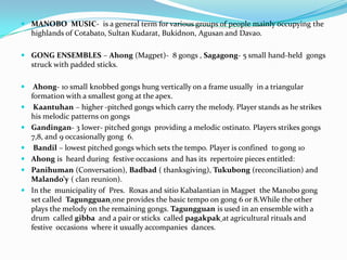 Manobo musical instruments | PPTX