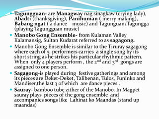 Manobo musical instruments | PPTX