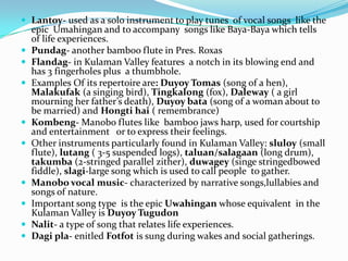 Manobo musical instruments | PPTX