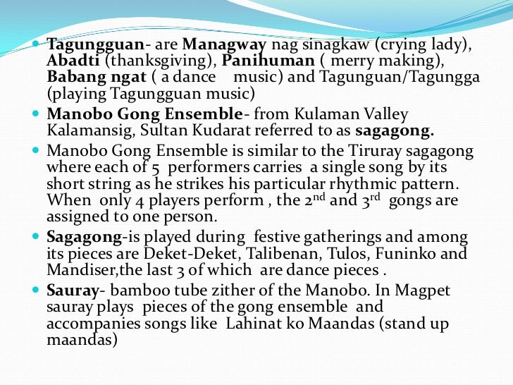 Manobo musical instruments