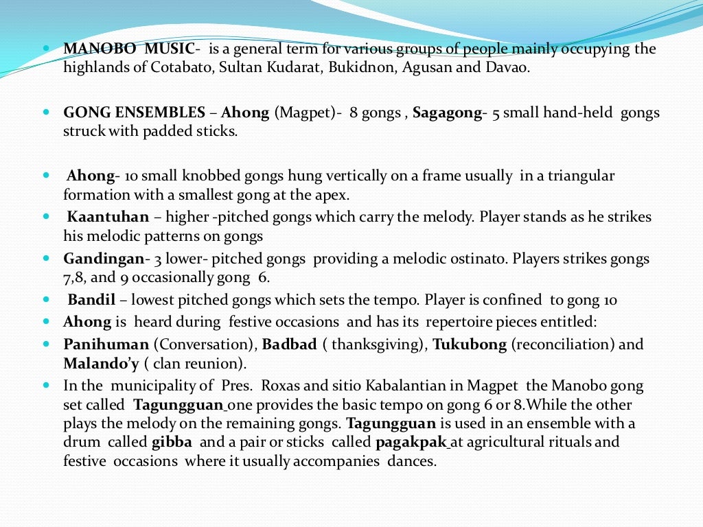 Manobo musical instruments